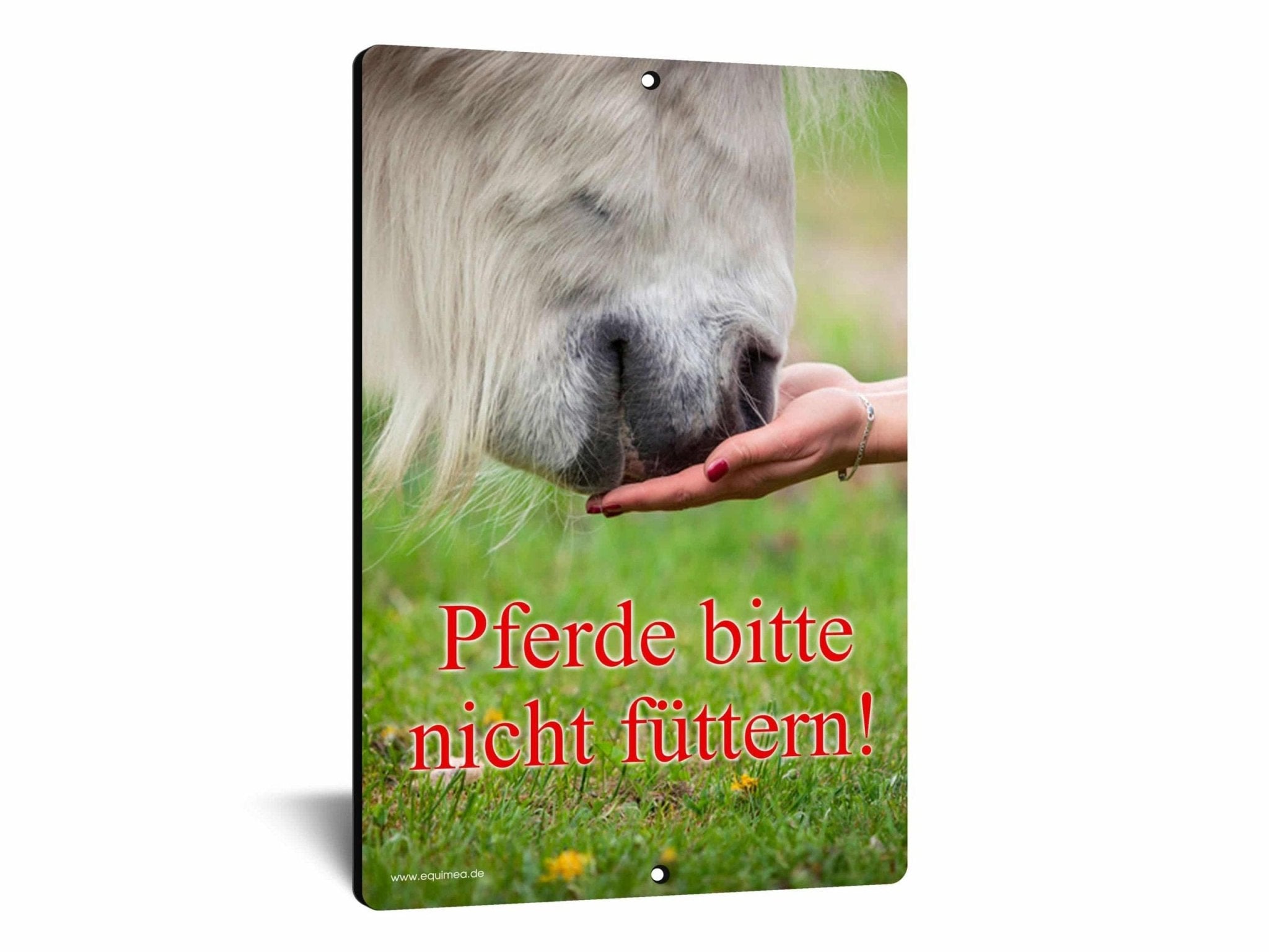 Weideschild Pferde bitte nicht füttern! hochkant – EQUIMEA